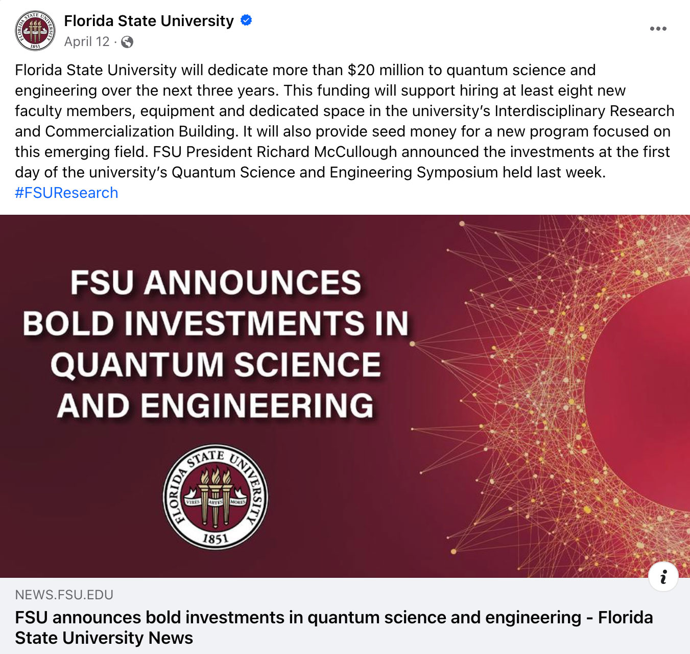 Year in Review: FSU launches bold initiatives and achieves record ...