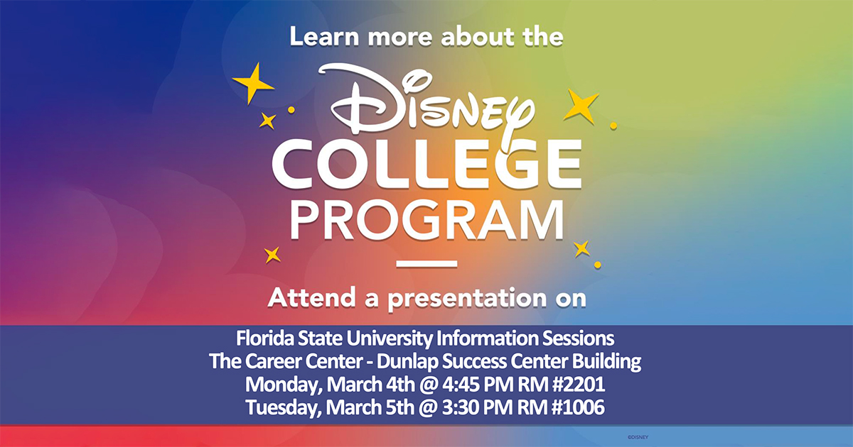 FSU selected for Disney College Program’s return to on-campus ...